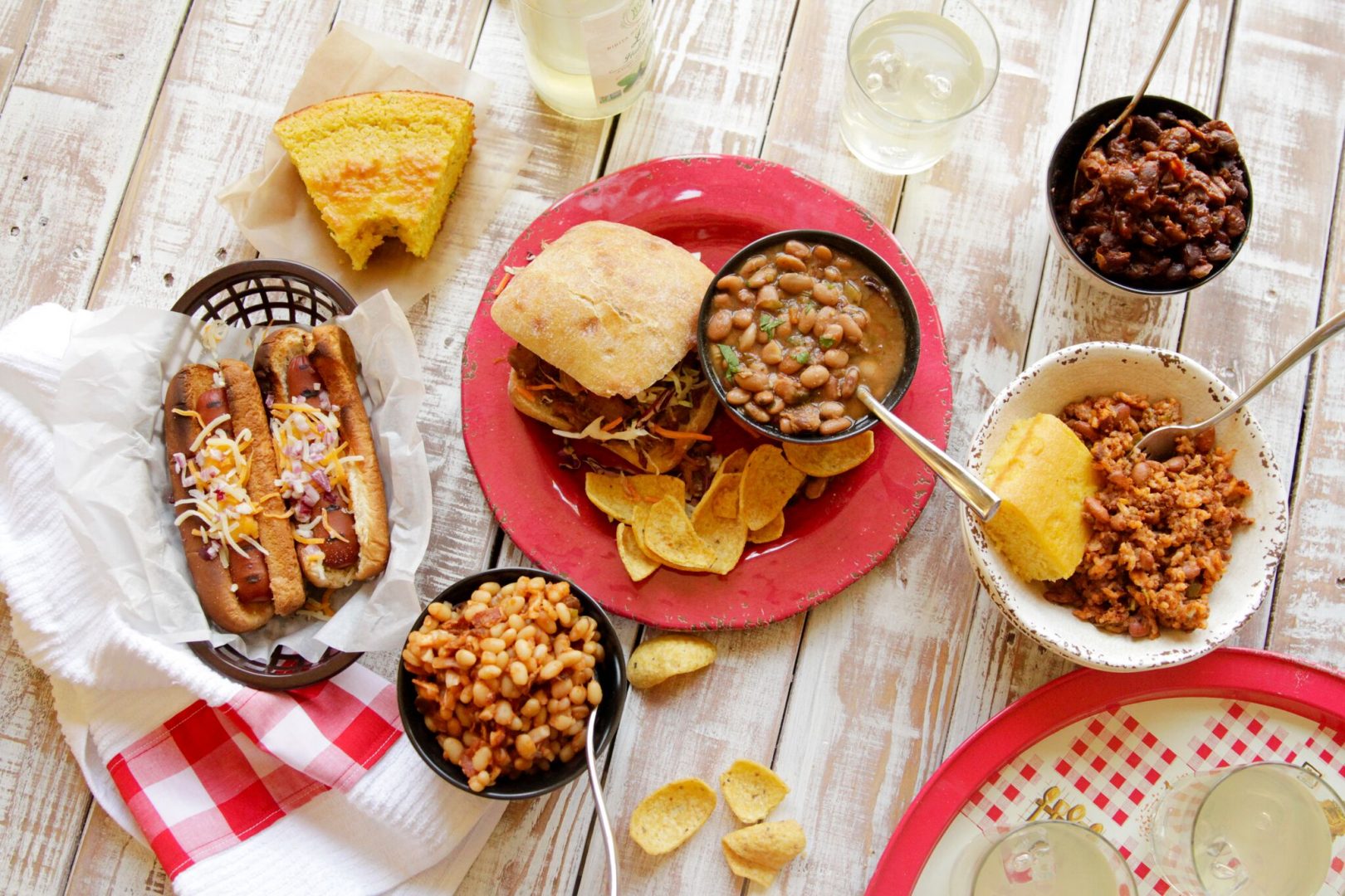 BBQ Beans 6 Ways + Buttermilk Cornbread