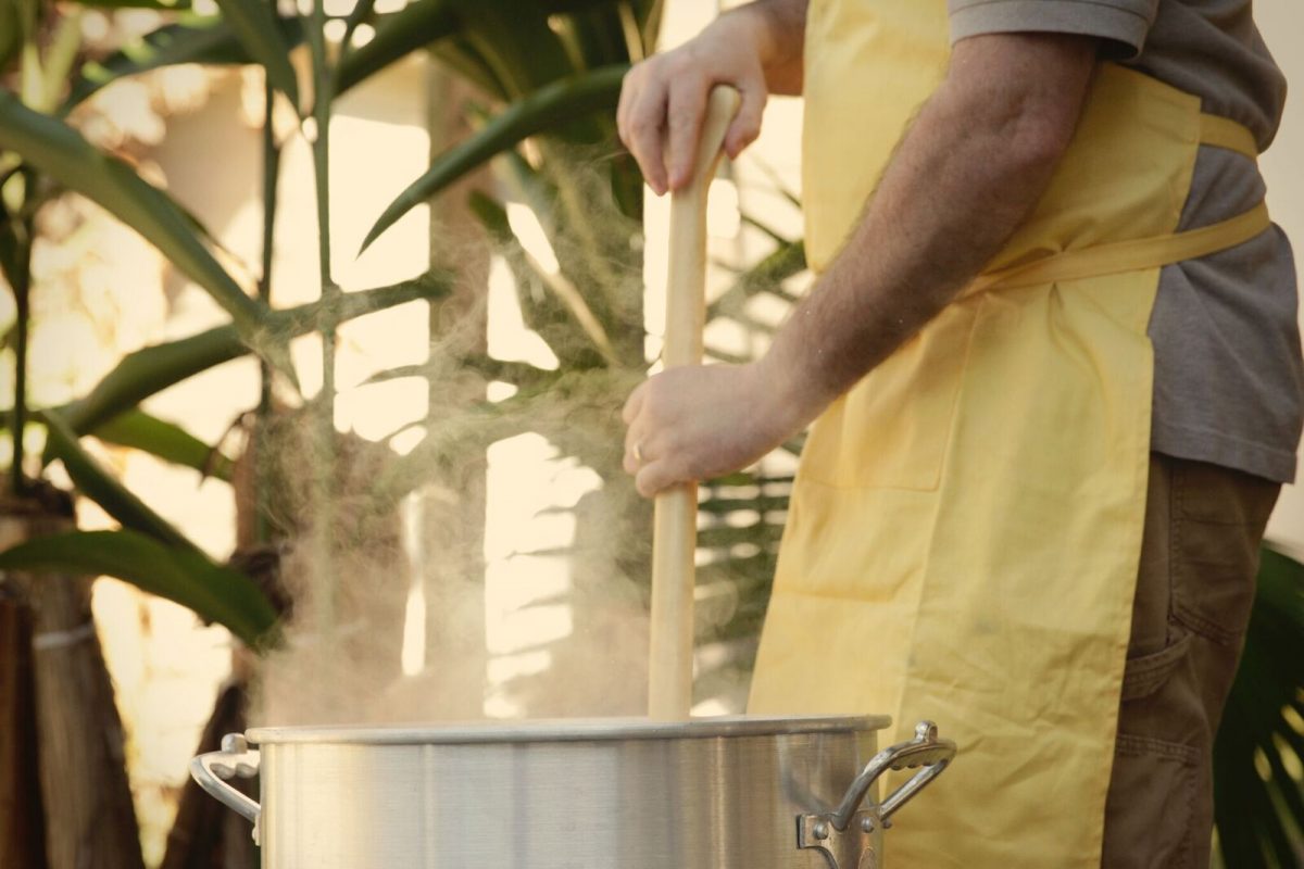 Outdoor Mardi Gras Party: Making Red Beans & Rice to Feed 50